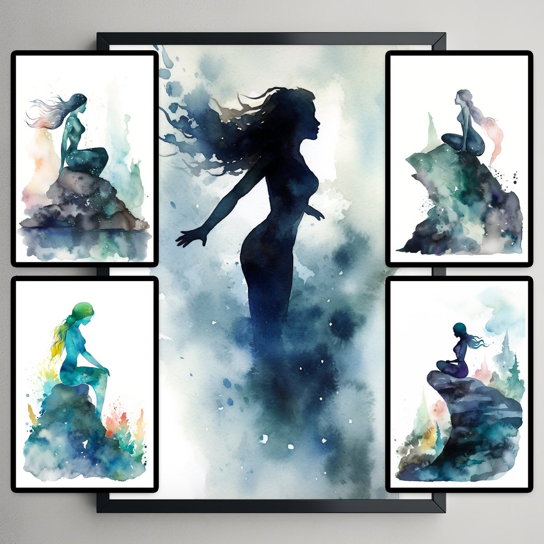 Mermaids in Watercolour Collection Enchanting Watercolors for Ocean ...