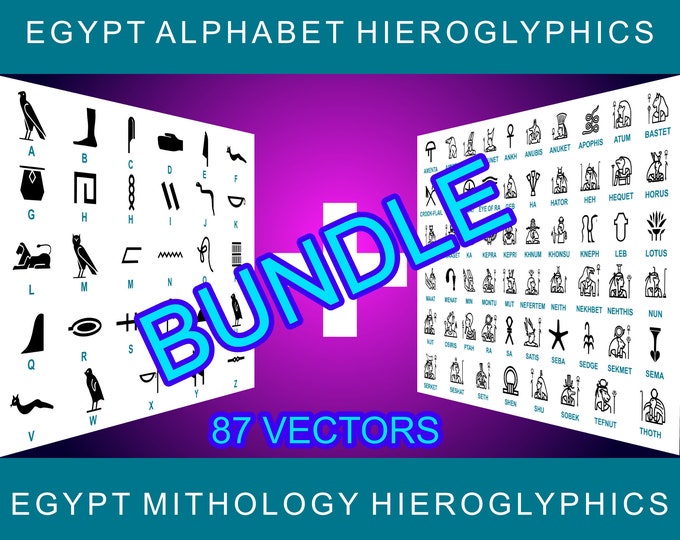Hieroglyphics SVG, Egyptian Alphabet Clip Art, Png, Eps, Dxf - Etsy Canada