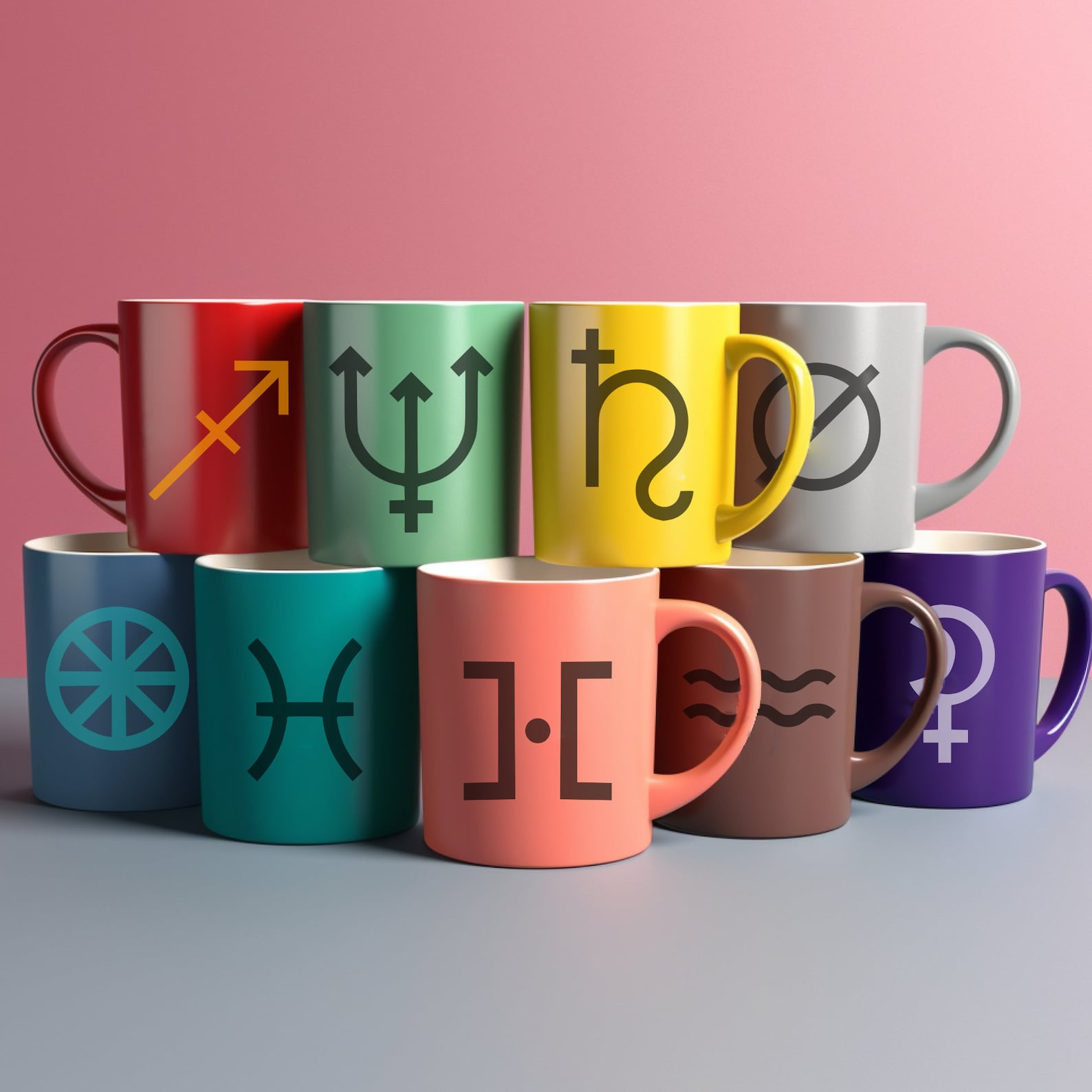 Astrological Zodiac Symbols Swg Signs Eps Bundle 57 Drawings in 3 ...