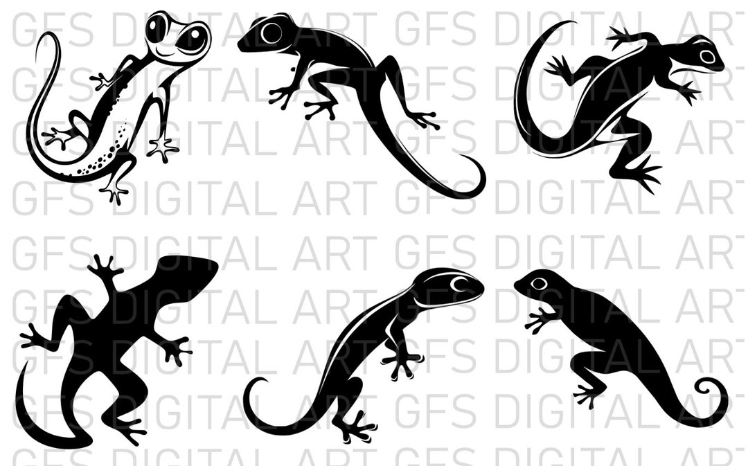 Gekko Vector Collection SVG Tattoo Mystical Gekko Svg Dragon ...