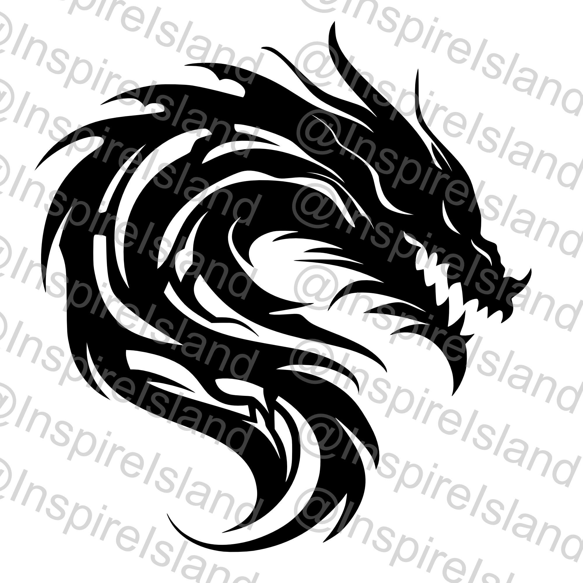 Mystical Dragon Vector Collection Instant Download of 12 Tribal and ...