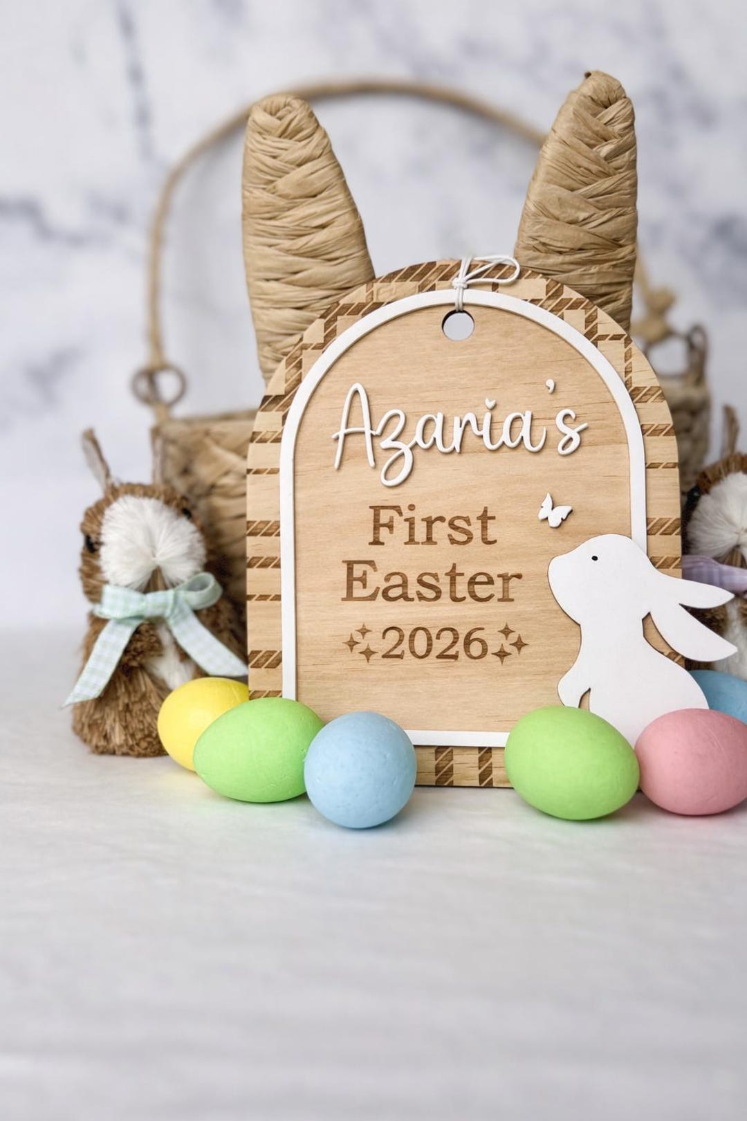 Personalised First Easter Plaque 2026 | Custom Baby Easter Keepsake ...
