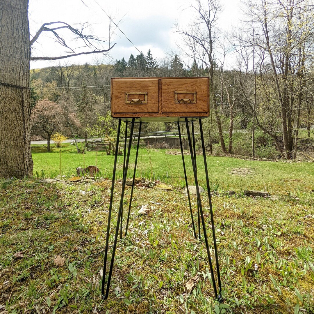 Vintage Restored Library Card Catalogue Table - Etsy