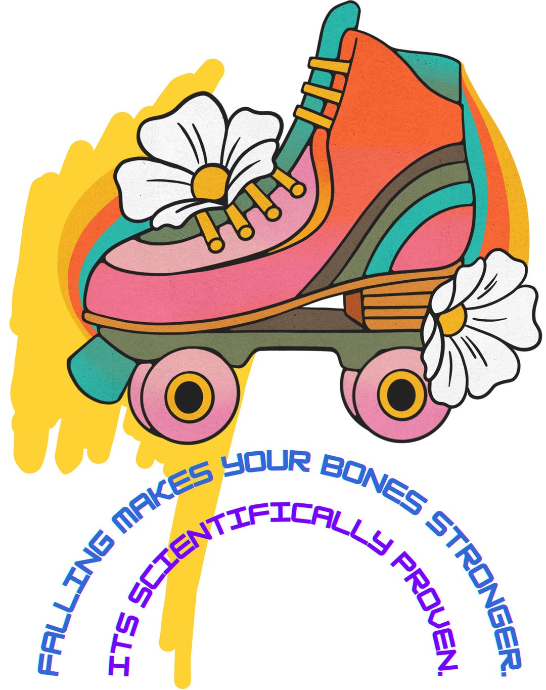 Digital Art Print Roller Skating Poster - Etsy