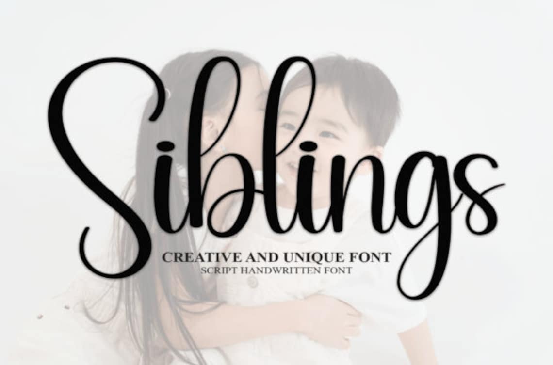 Siblings Font - Etsy