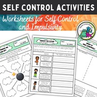 Self Control Activities for Kids, Worksheets for Self Control and ...