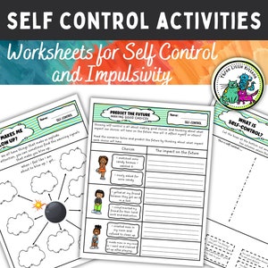 Self Control Activities for Kids, Worksheets for Self Control and ...