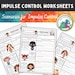 Impulse Control Worksheets for Kids, Worksheets for Self Control and ...