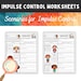 Impulse Control Worksheets for Kids, Worksheets for Self Control and ...