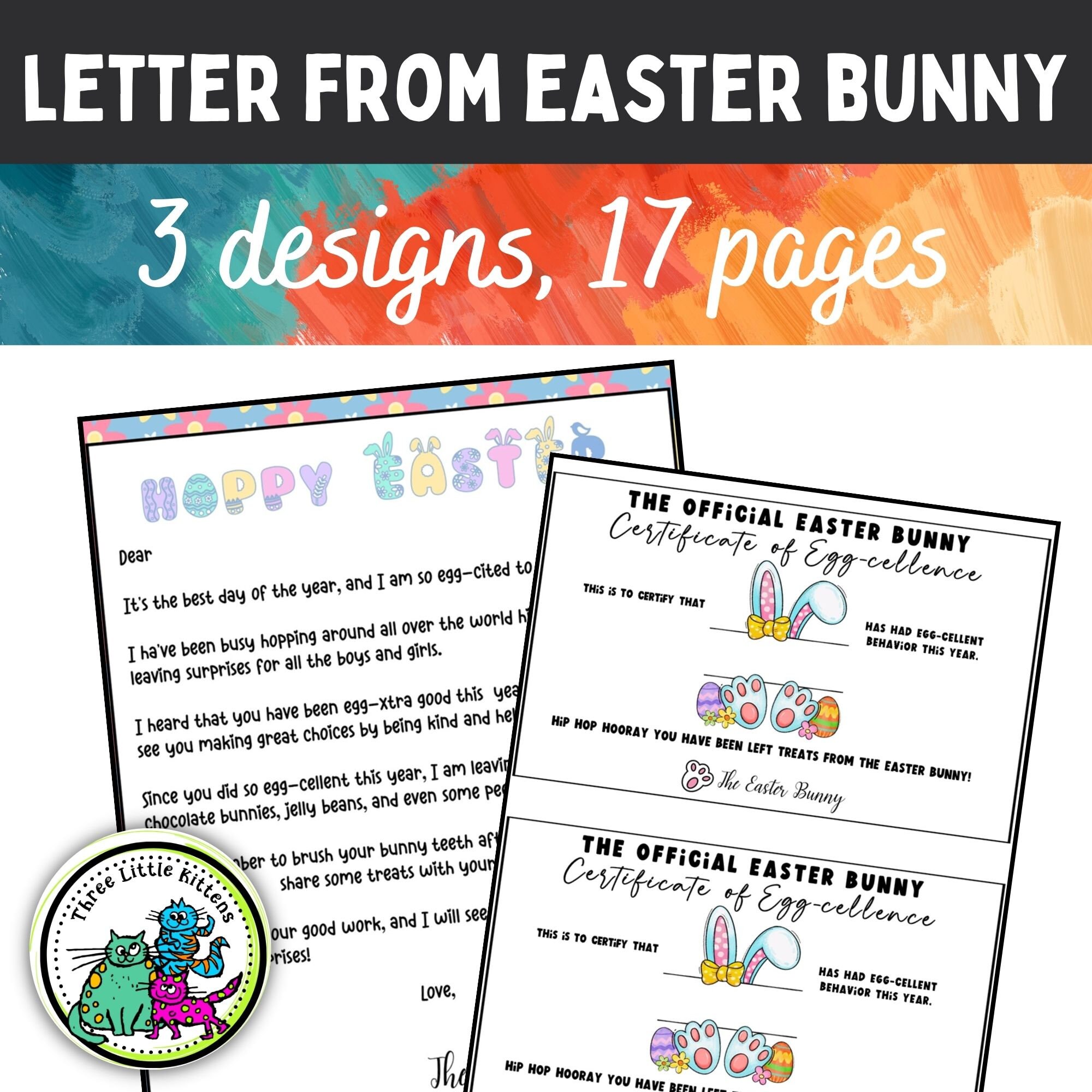 Letter From Easter Bunny Templates, Easter Letter,kids Printable Letter ...
