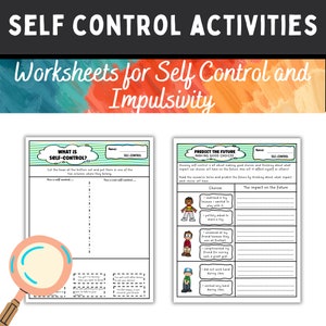 Self Control Activities for Kids, Worksheets for Self Control and ...