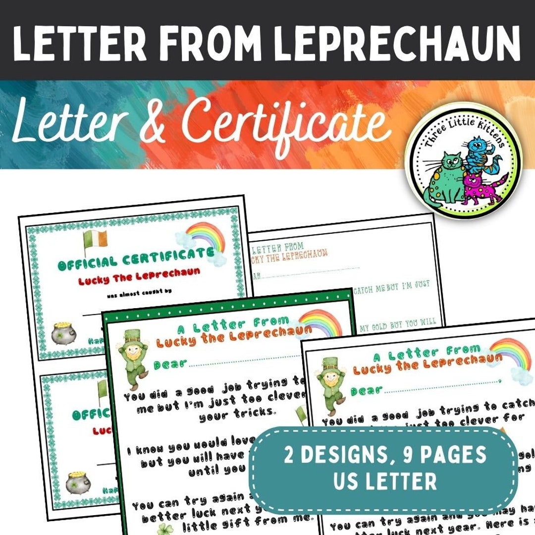 Leprechaun Trap Letter, Leprechaun Trap Printable, Letter From ...