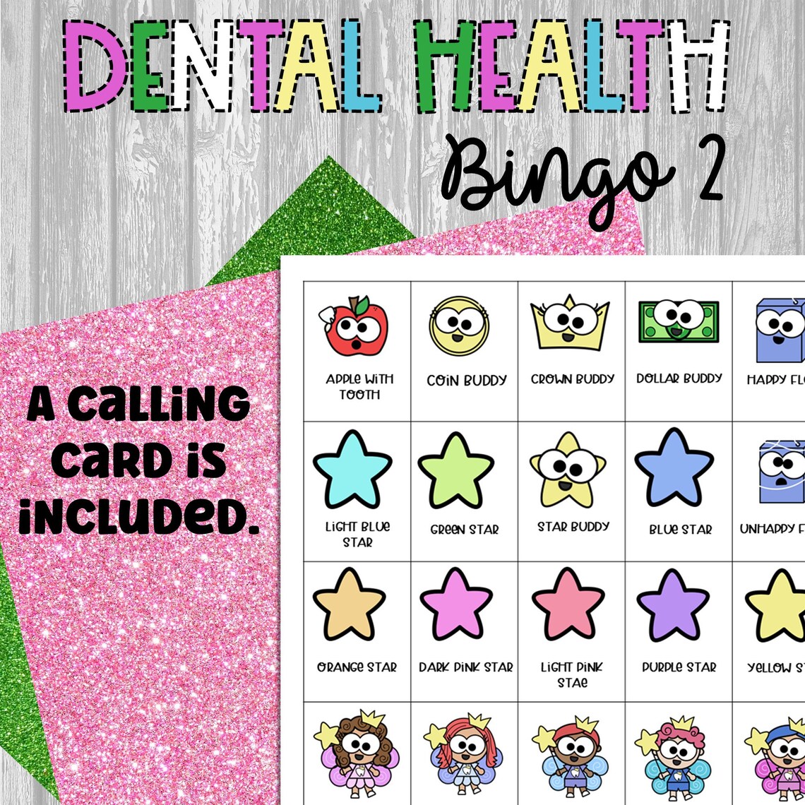 Bingo Cards Printable, Tooth Game, Dental Health Month Bingo, Digital ...