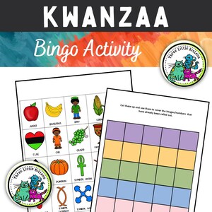 Kwanzaa Bingo Game for Kids, Bingo Cards Printable, Kwanza Day Games ...