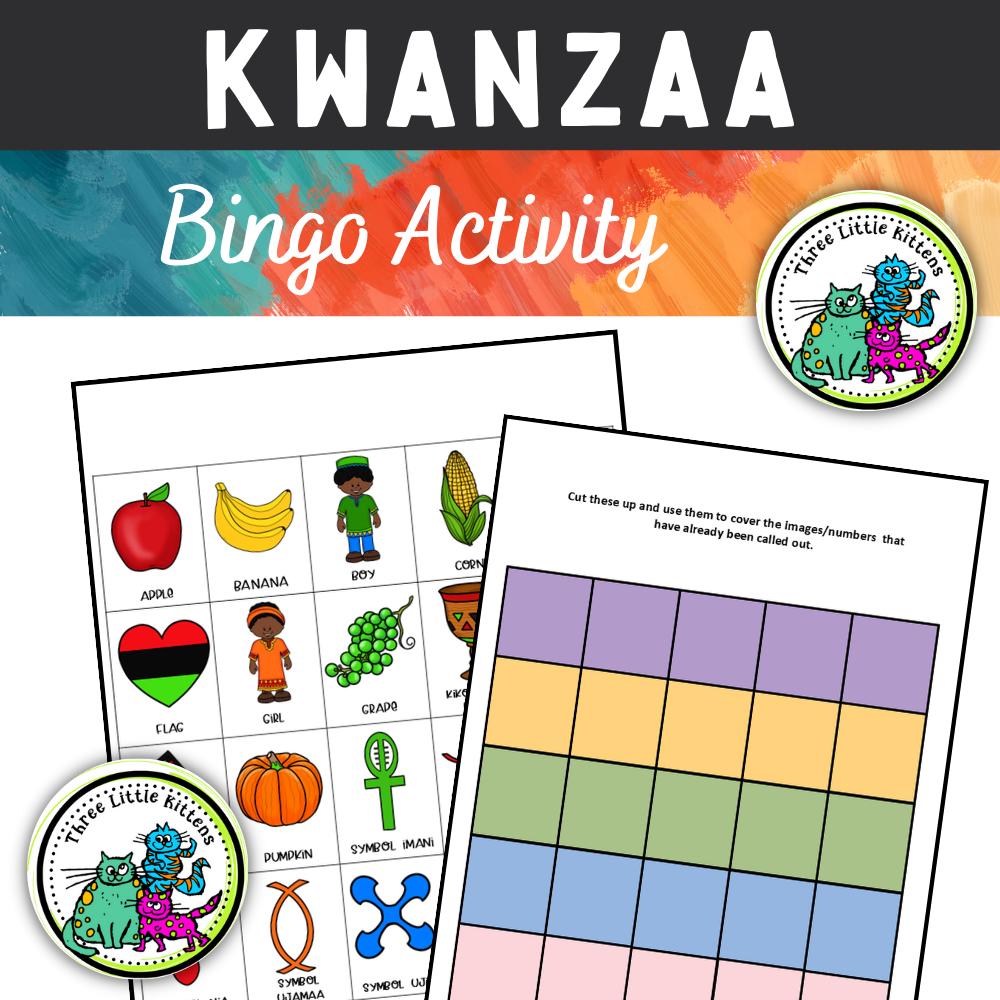 Kwanzaa Bingo Game for Kids, Bingo Cards Printable, Kwanza Day Games ...