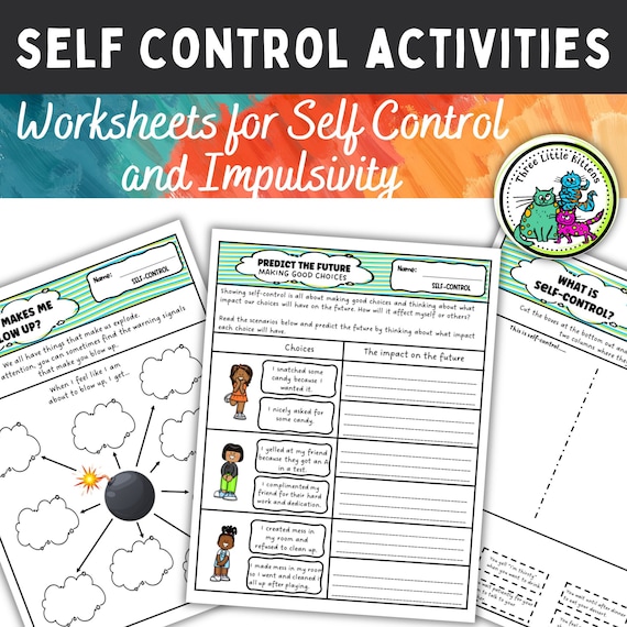 Impulse Control Activities Worksheets For Elementary Students