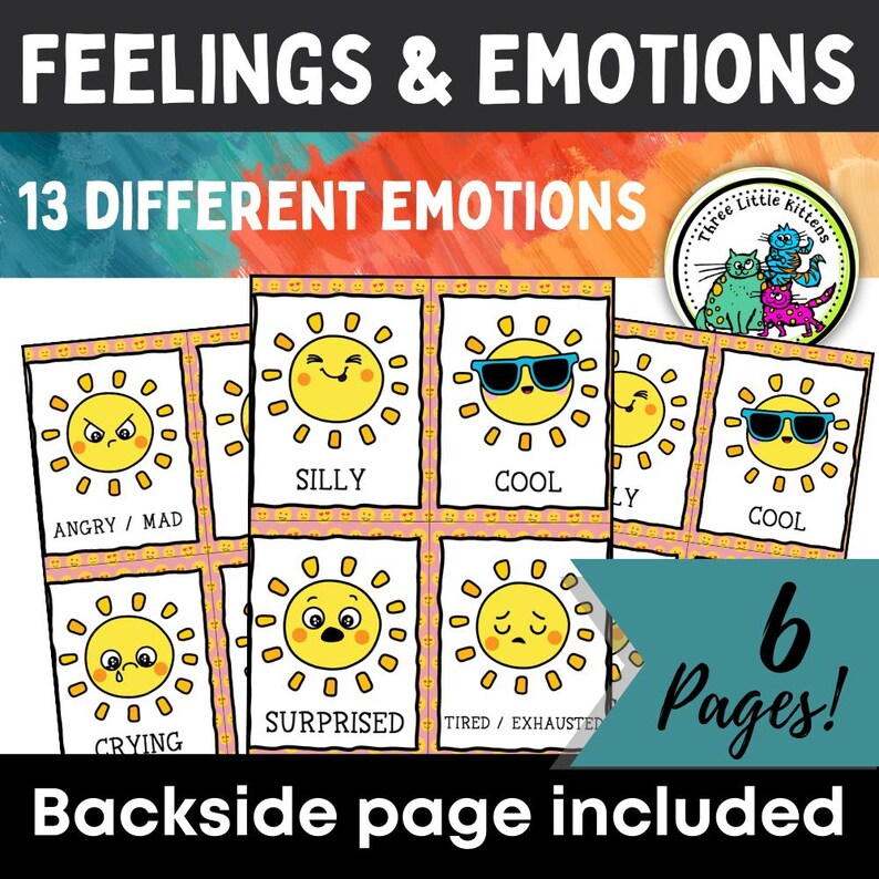 Identifying Feelings Activity, Memory Game Printable, Feelings and ...