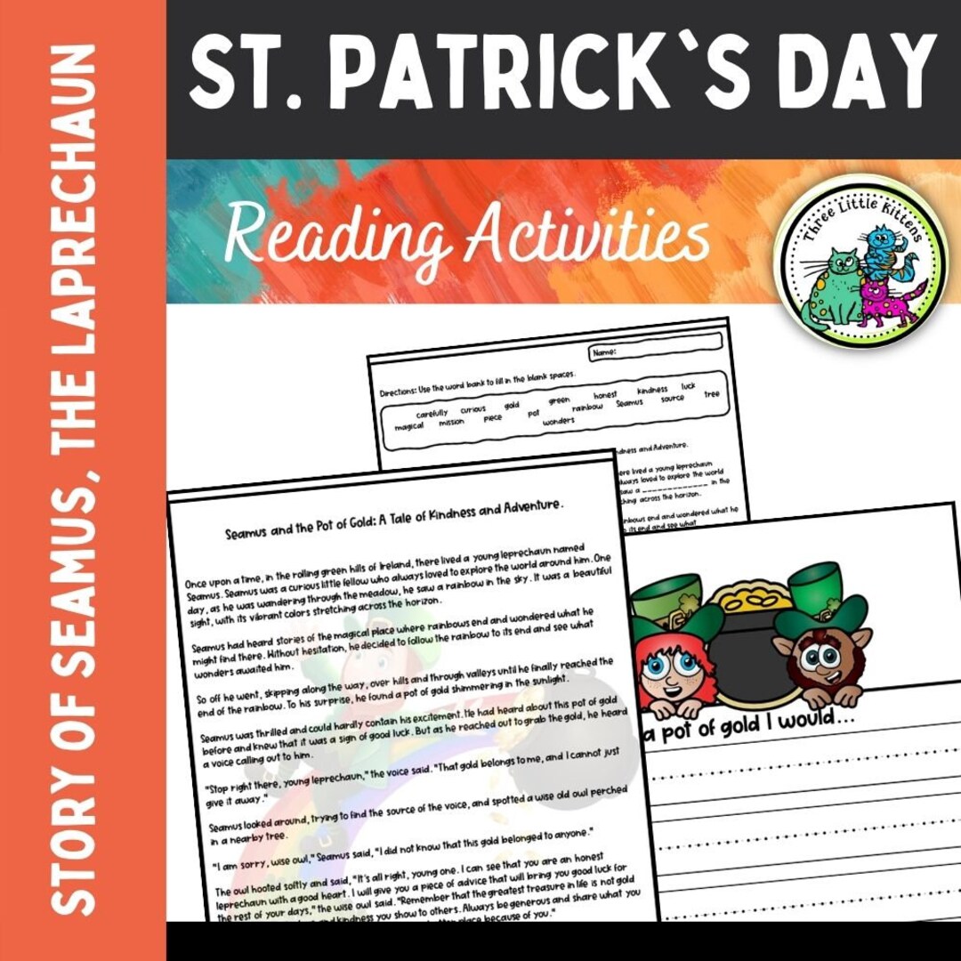 St. Patrick's Day Reading Comprehension Activities, Reading, Writing ...
