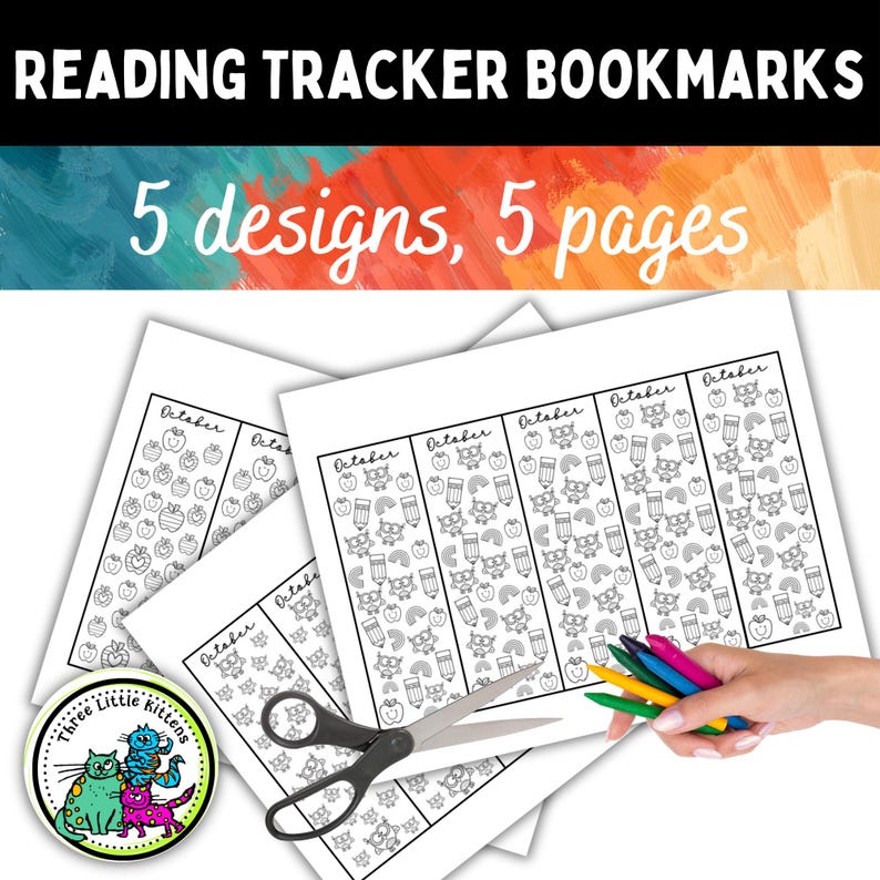 October Reading Log Bookmarks for Kids: Fall Theme (PDF Download - Etsy