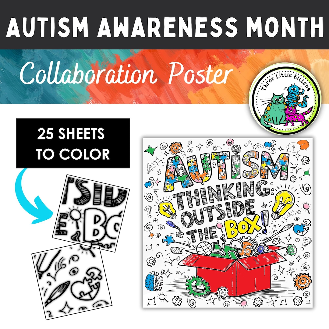 Autism Awareness Month Bulletin Board, Autism Coloring Pages ...