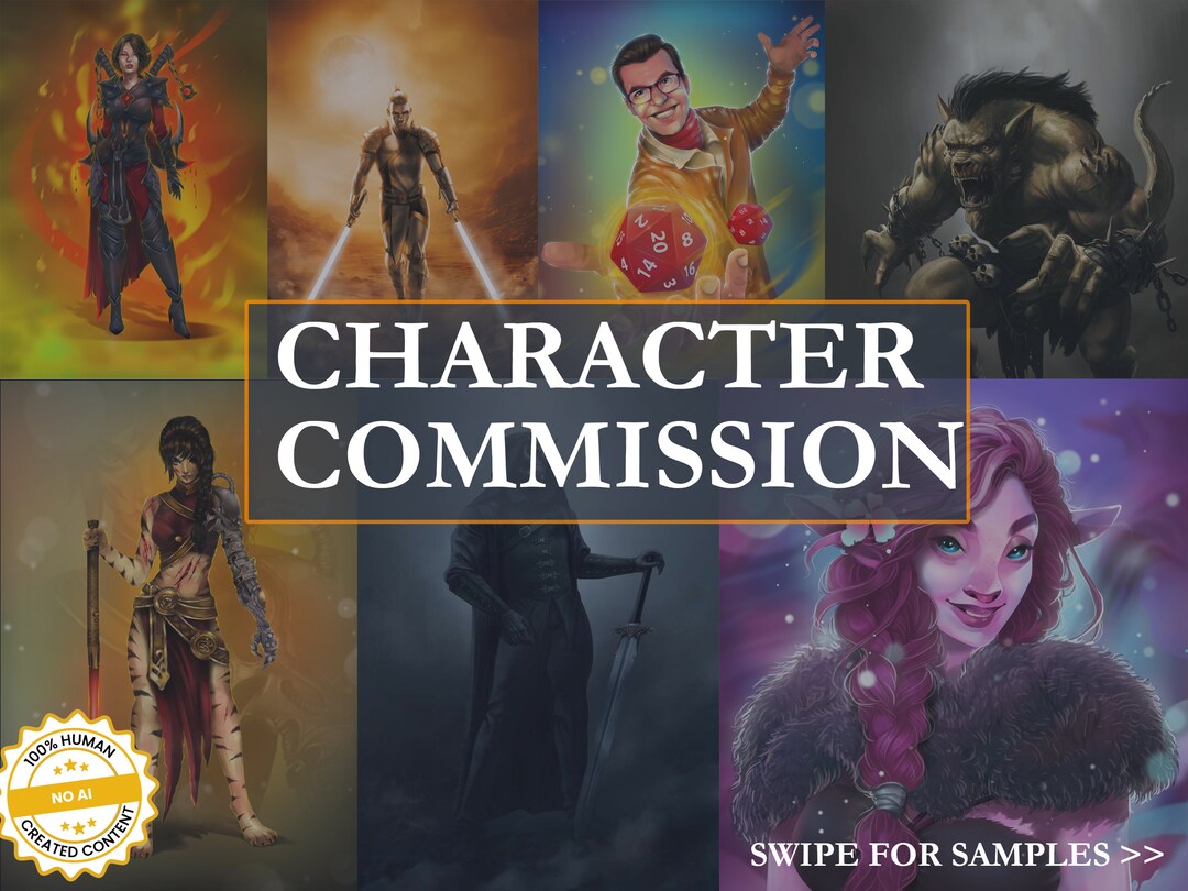 Dnd Fantasy Character Commission, Custom Commission, Dungeons and Dragons Character Portraits ...