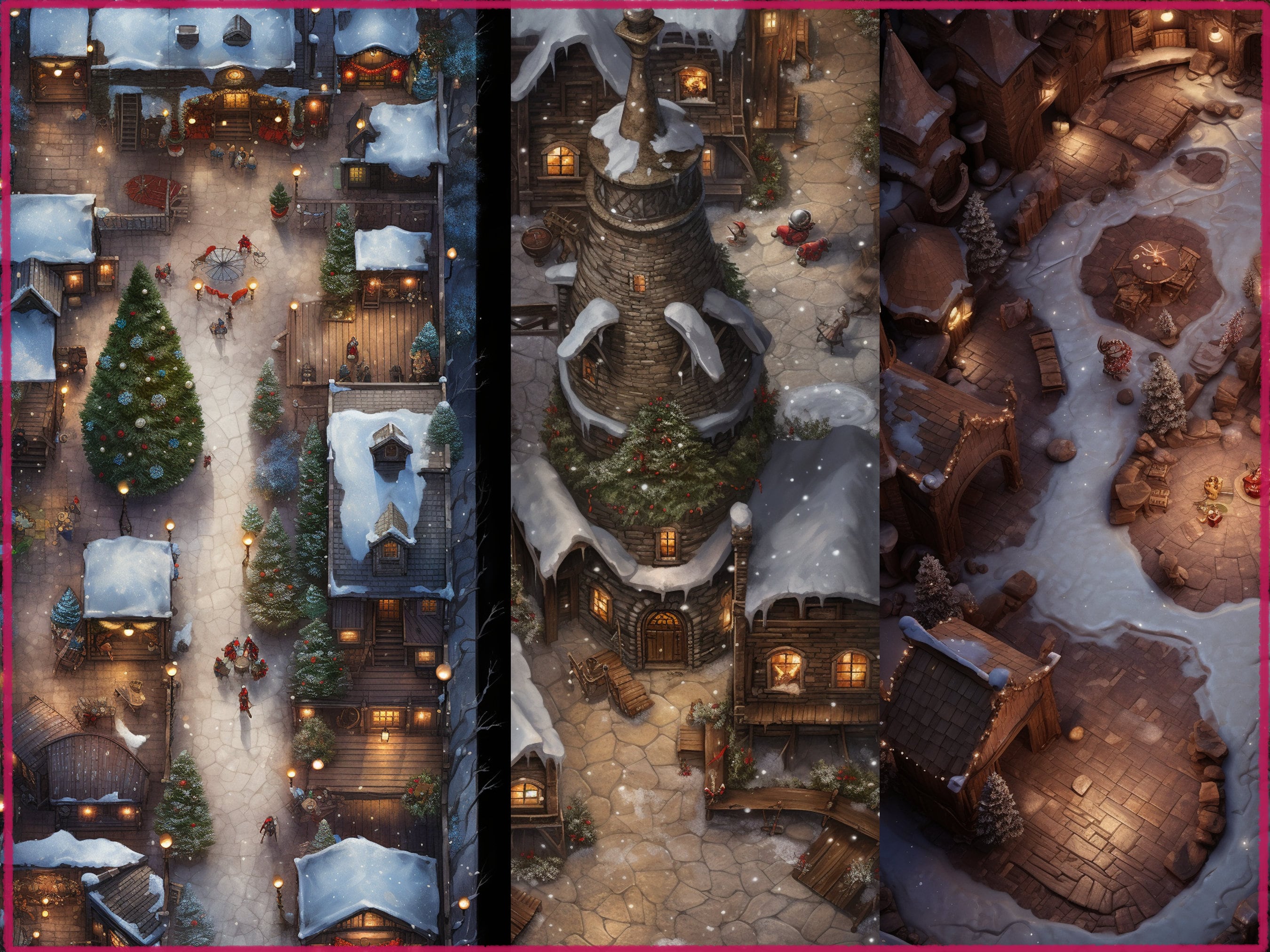 500+ Christmas/holiday Battle Maps, Dnd, Pathfinder, D&D, Battlemap ...