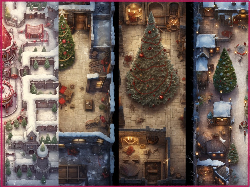 500+ Christmas/holiday Battle Maps, Dnd, Pathfinder, D&D, Battlemap ...