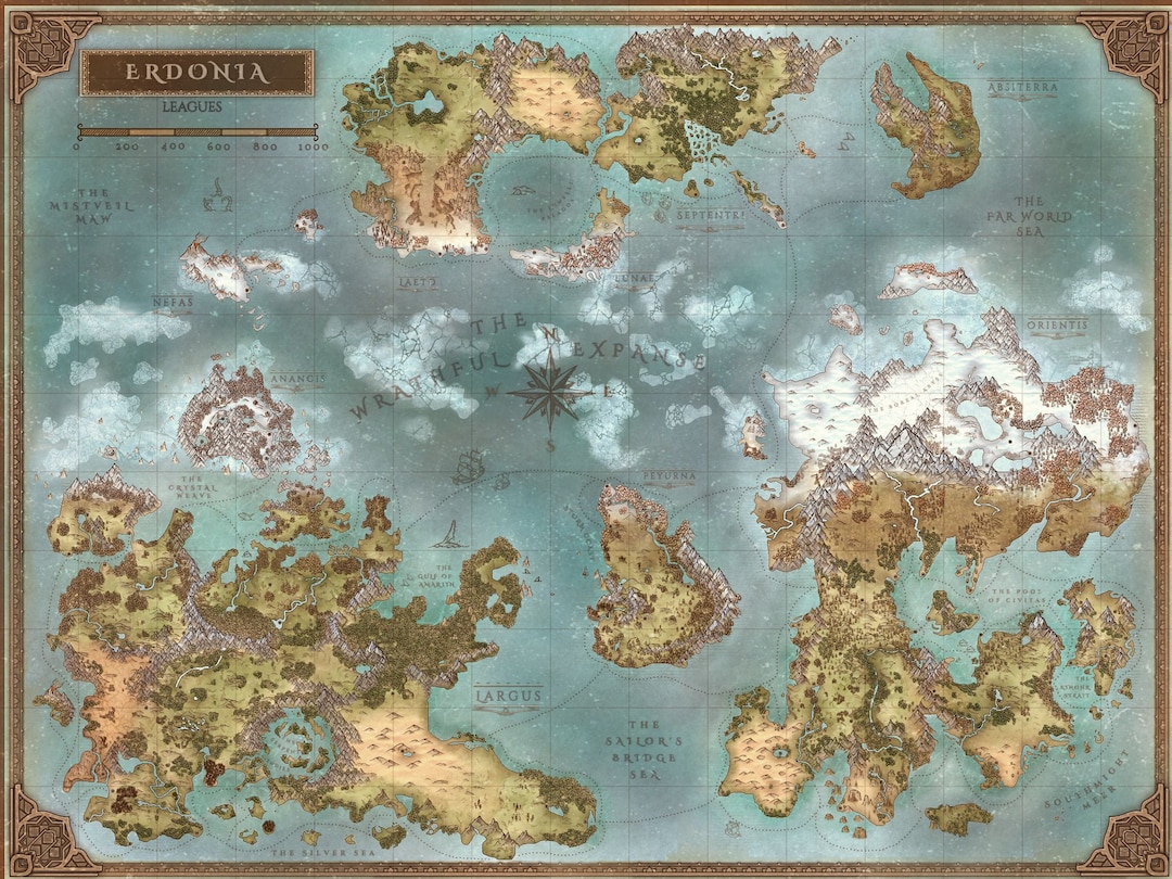 Custom Fantasy Map Commission for Writers, D&D, Dms, and More! - Etsy