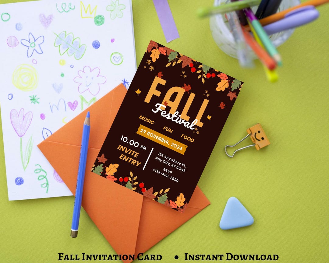 Editable Fall Festival Invitation | Autumn Celebration Invitation ...