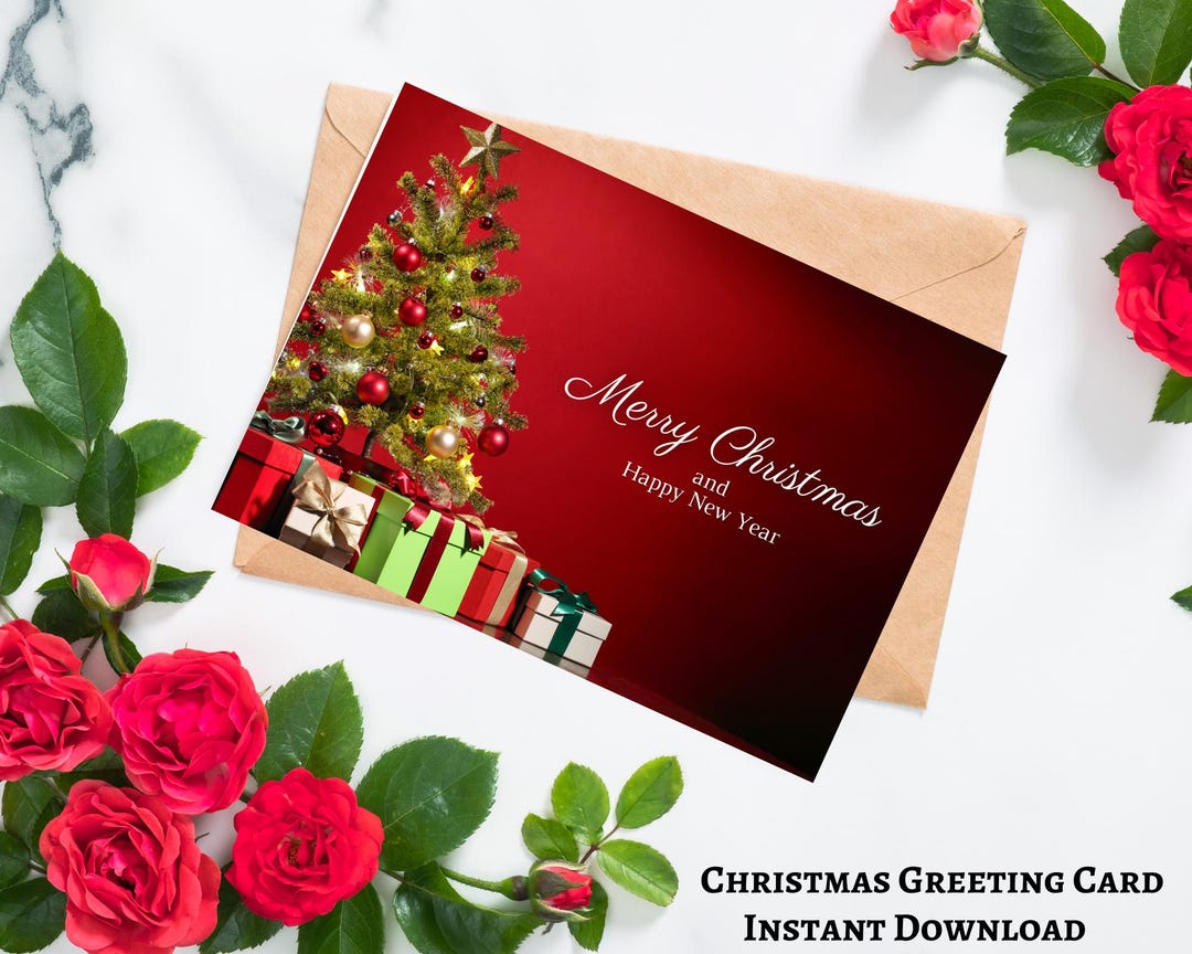 Editable Merry Christmas Card | Printable Holiday Card | Custom Festive ...