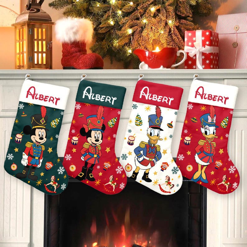 Personalized All Characters Nutcracker Christmas Stockings, Mickey and ...