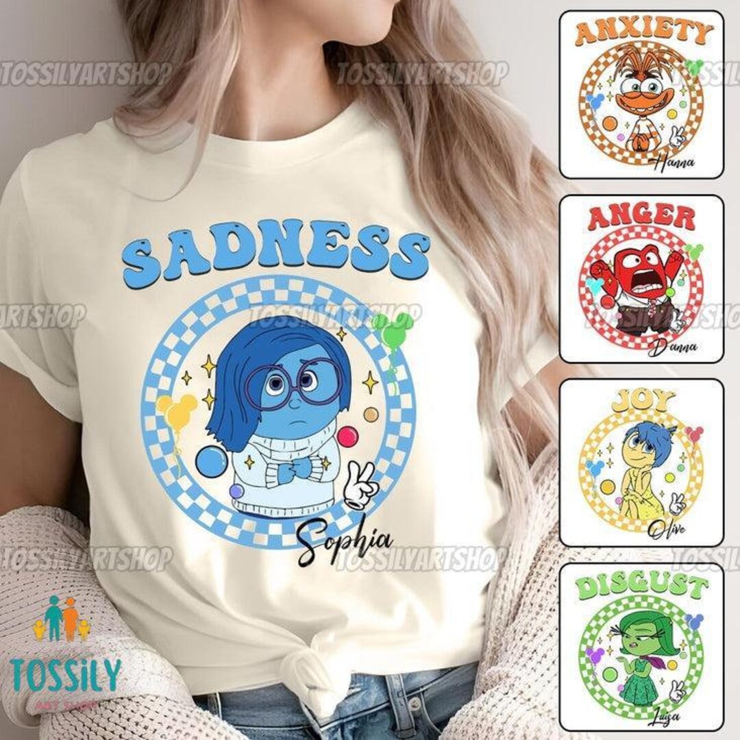 Custom Disney Inside Out 2 Characters Shirt, Its Okay to Feel All Feels ...