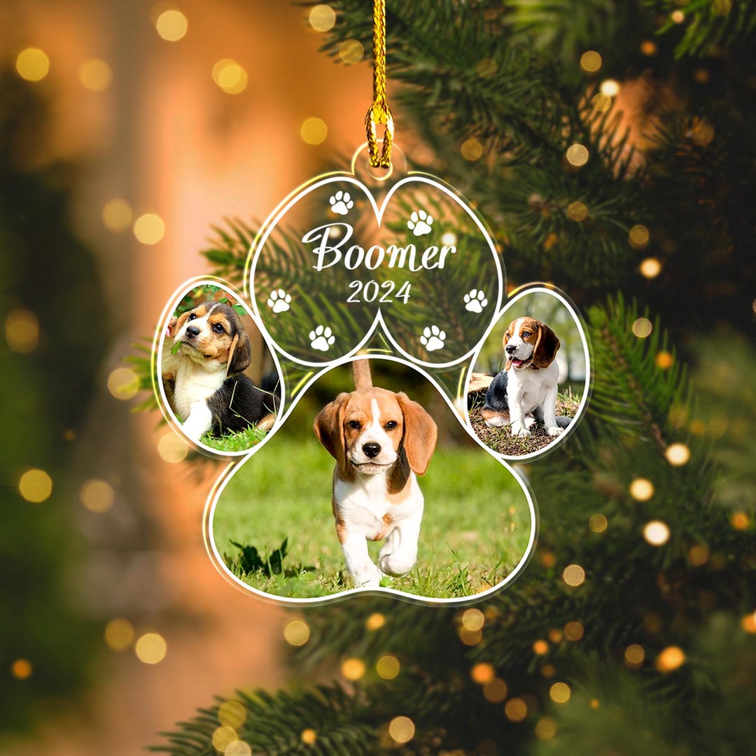 Personalized Pet Christmas Ornament, Custom Hanging Dogs Ornament ...