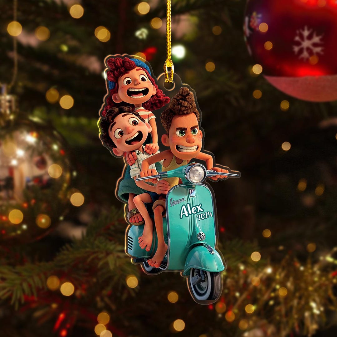 Personalized Luca Cartoon Christmas Ornament, Luca and Friends 2024 ...