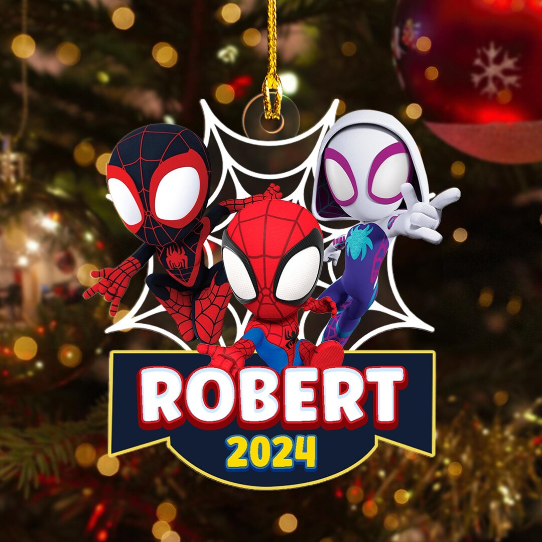 Personalized Spidey and His Amazing Friends Christmas Lights Ornament ...