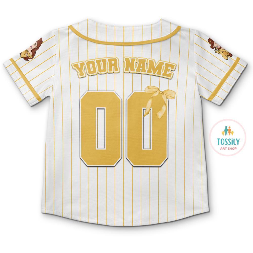 Personalized Princess Baseball Jersey, Custom Name Baseball Jersey Kids ...