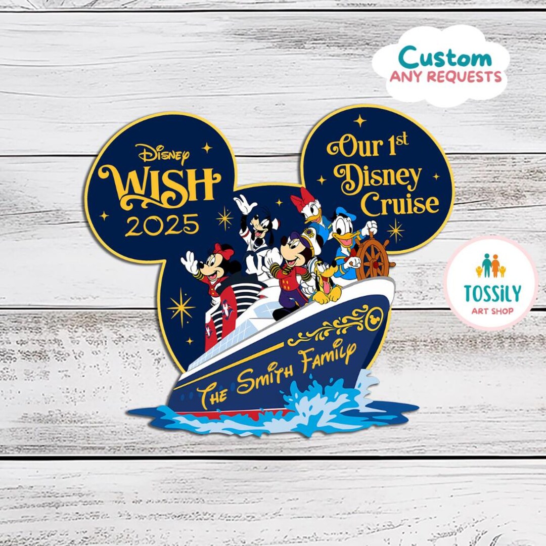 Our 1st Disney Cruise Ship Family Magnet Personalized 1st Cruise Magnet ...