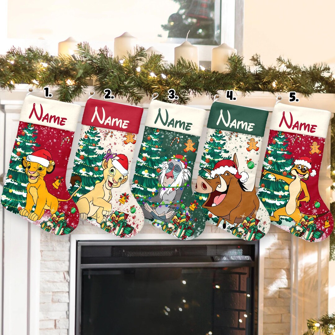 Personalized Disney the Lion King Christmas Stockings, Simba Mufasa ...