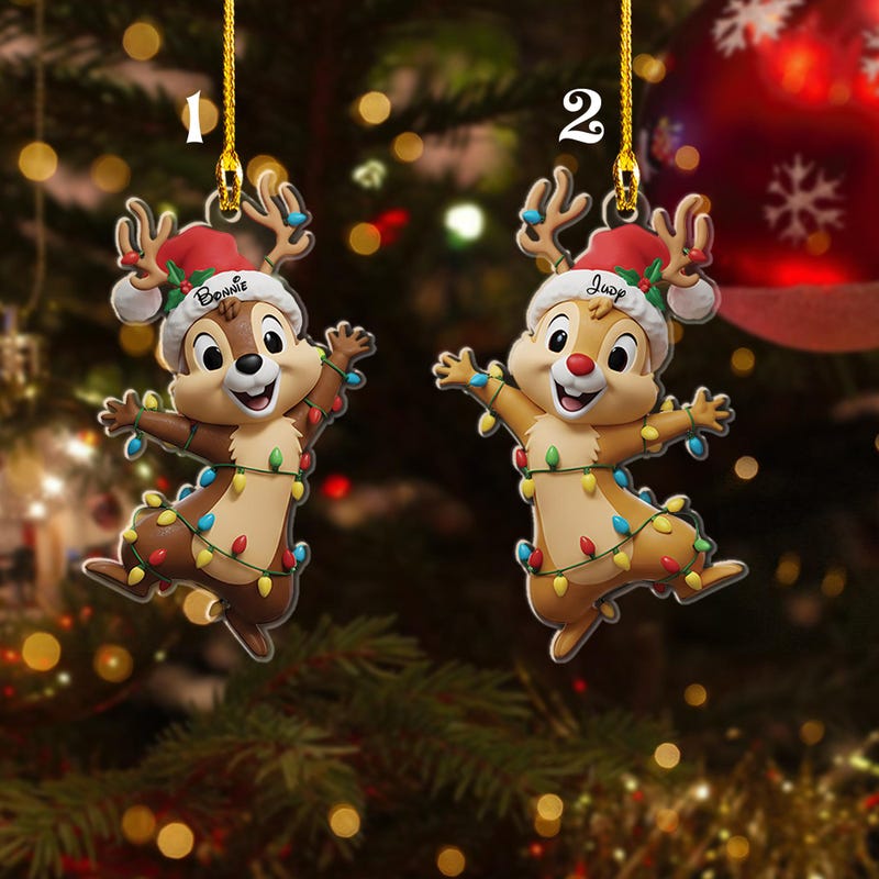 Chip and Dale Christmas Decoration - Etsy