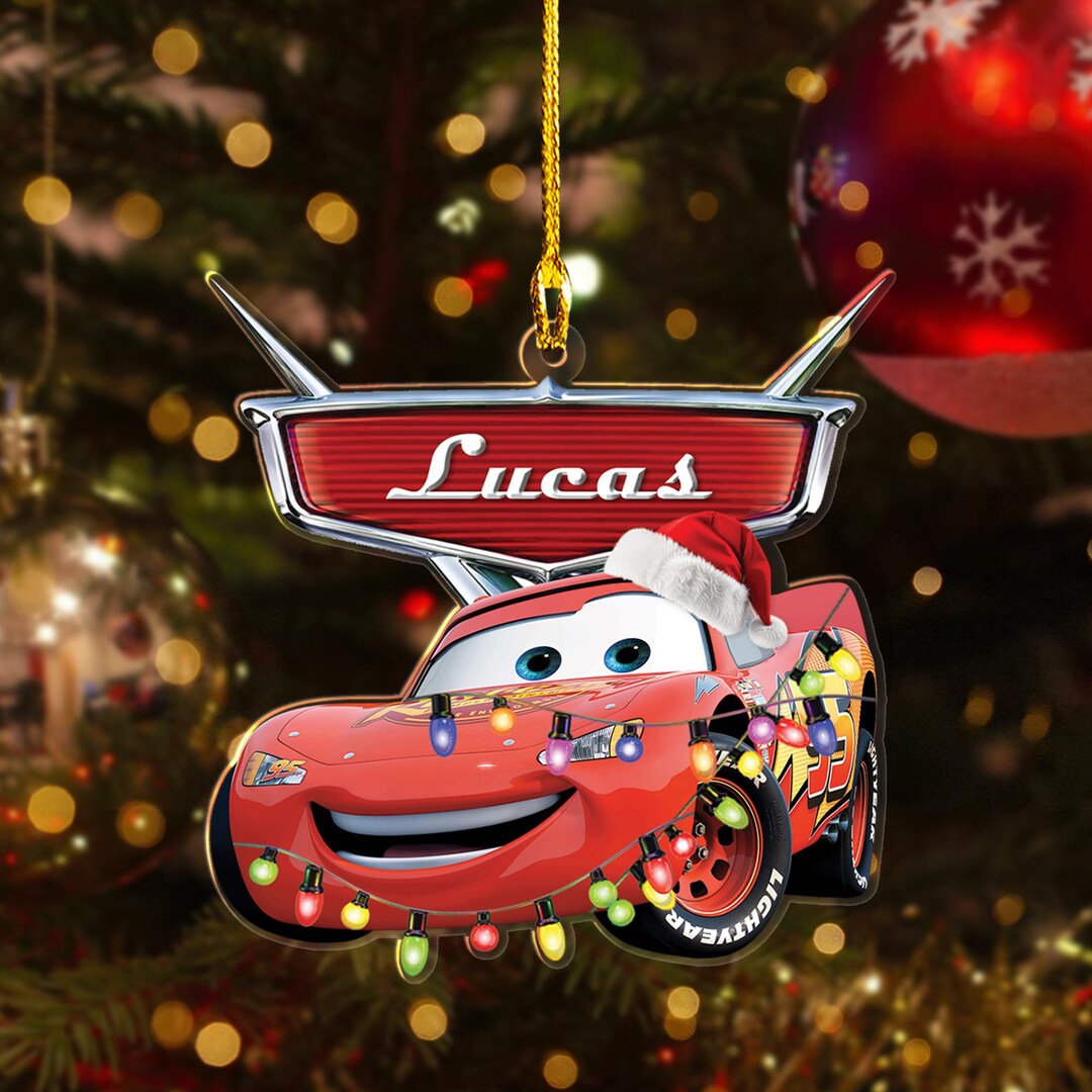 Personalized Cars Christmas Ornament, Racing Cars 2025 Christmas Tree ...