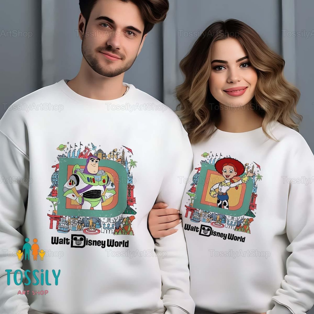 Retro Buzz Jessie Toy Story Walt Disney World Shirt, Disney Couple ...
