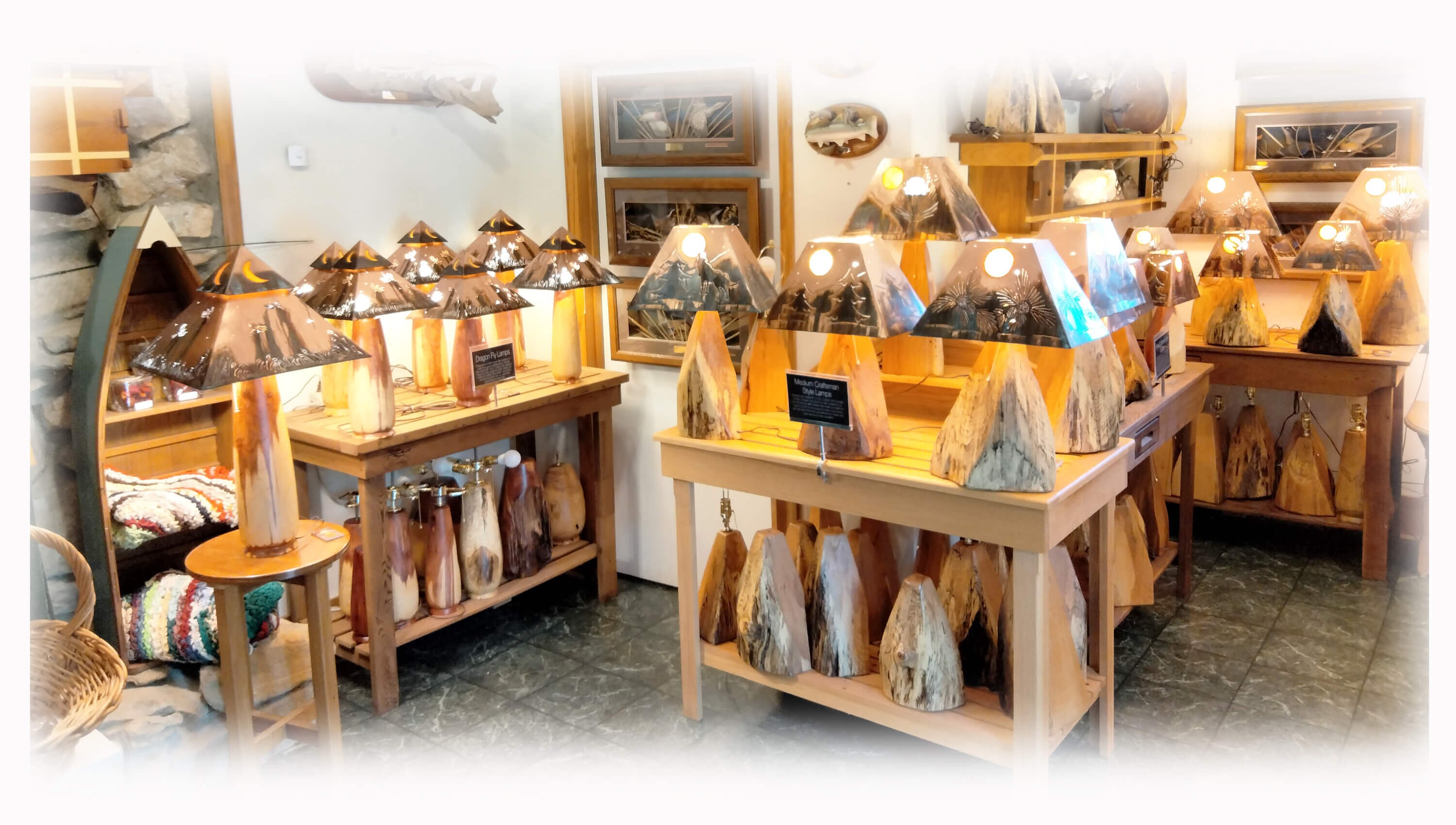 Rustic Log Lamp With Copper Shade - Etsy