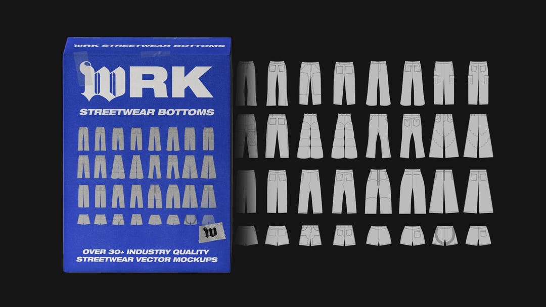 Streetwear Shorts & Tracksuit Bottoms Vector Mockup Pack - Etsy