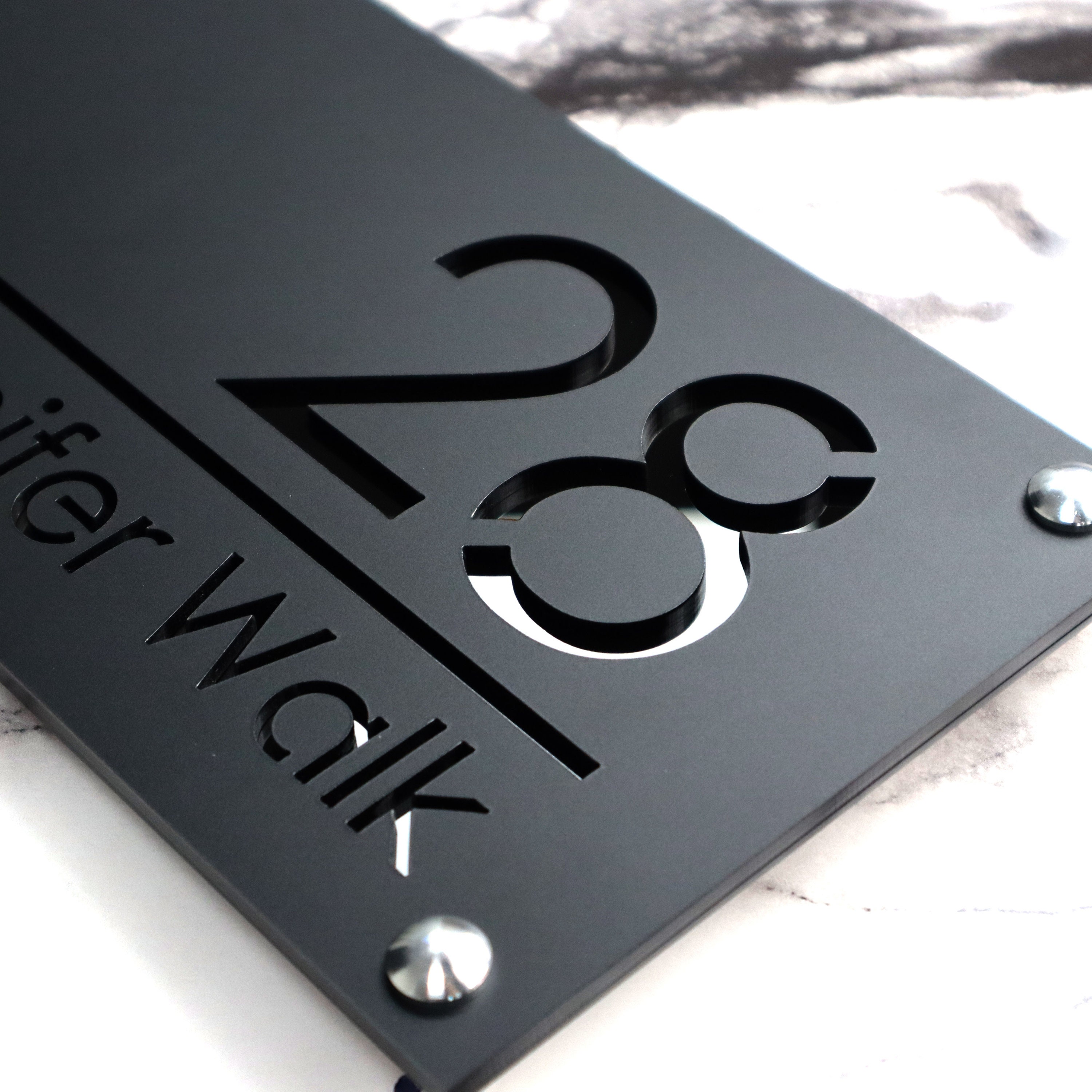 House Wall Plaques UK | Luxe A4 | Modern Laser Cut Door Plaque House ...
