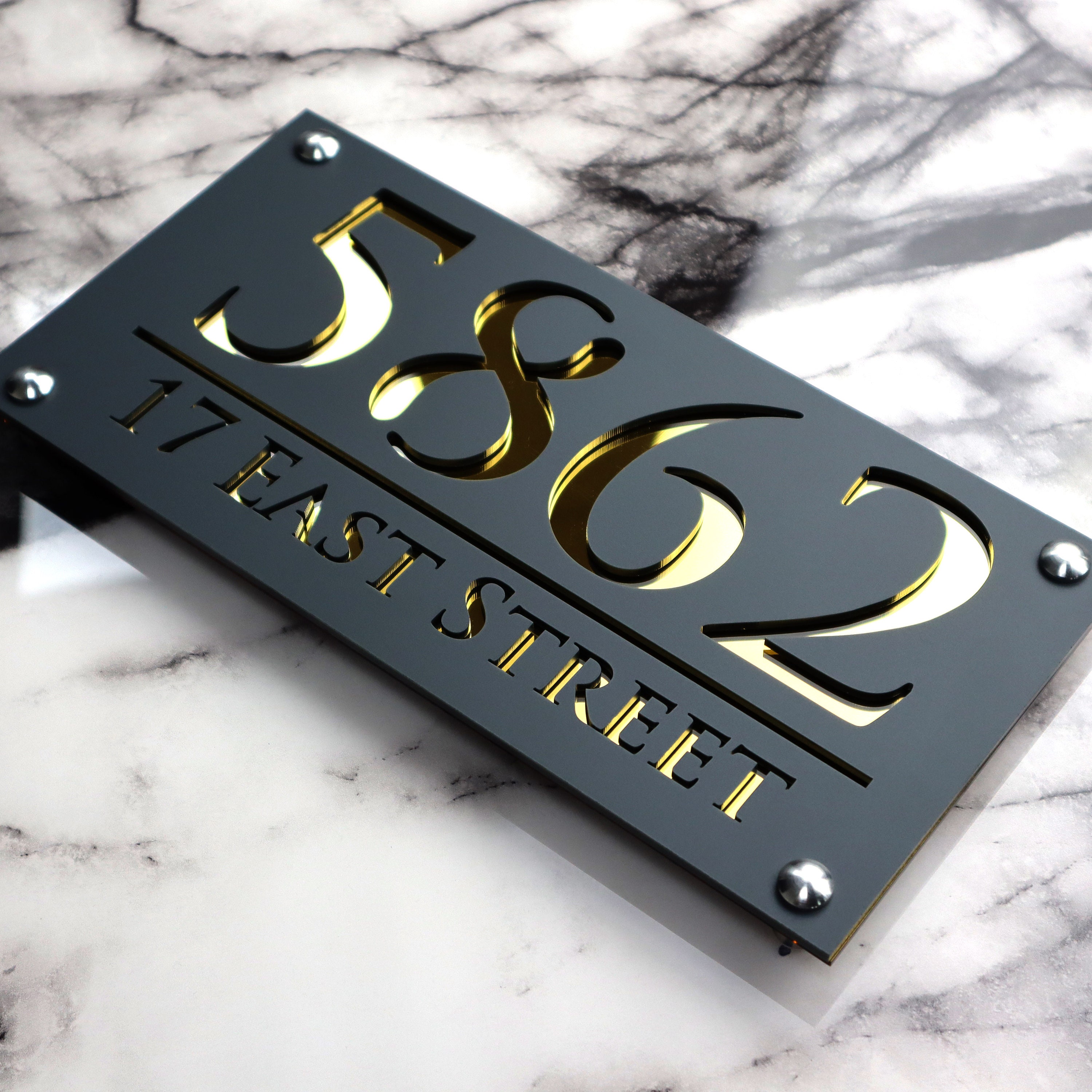 House Wall Plaques UK | Luxe A4 | Custom Door Signs | Unique Laser Cut ...