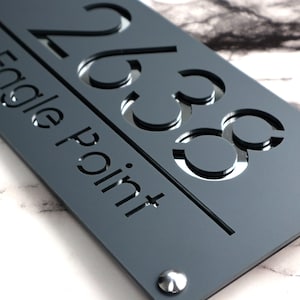 House Wall Plaques UK | Luxe A4 | Modern Laser Cut House Number ...