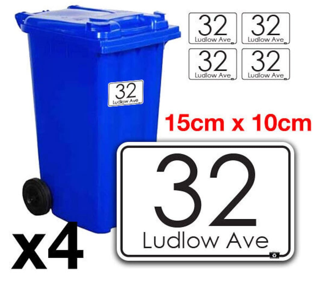 Wall Plaques | Personalised Bin Sign Sticker Labels - Full Set of 4 ...