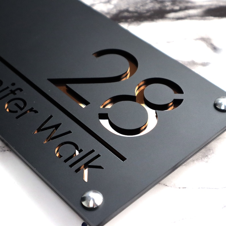 House Wall Plaques UK | Luxe A4 | Beautiful Personalised Wall Address ...