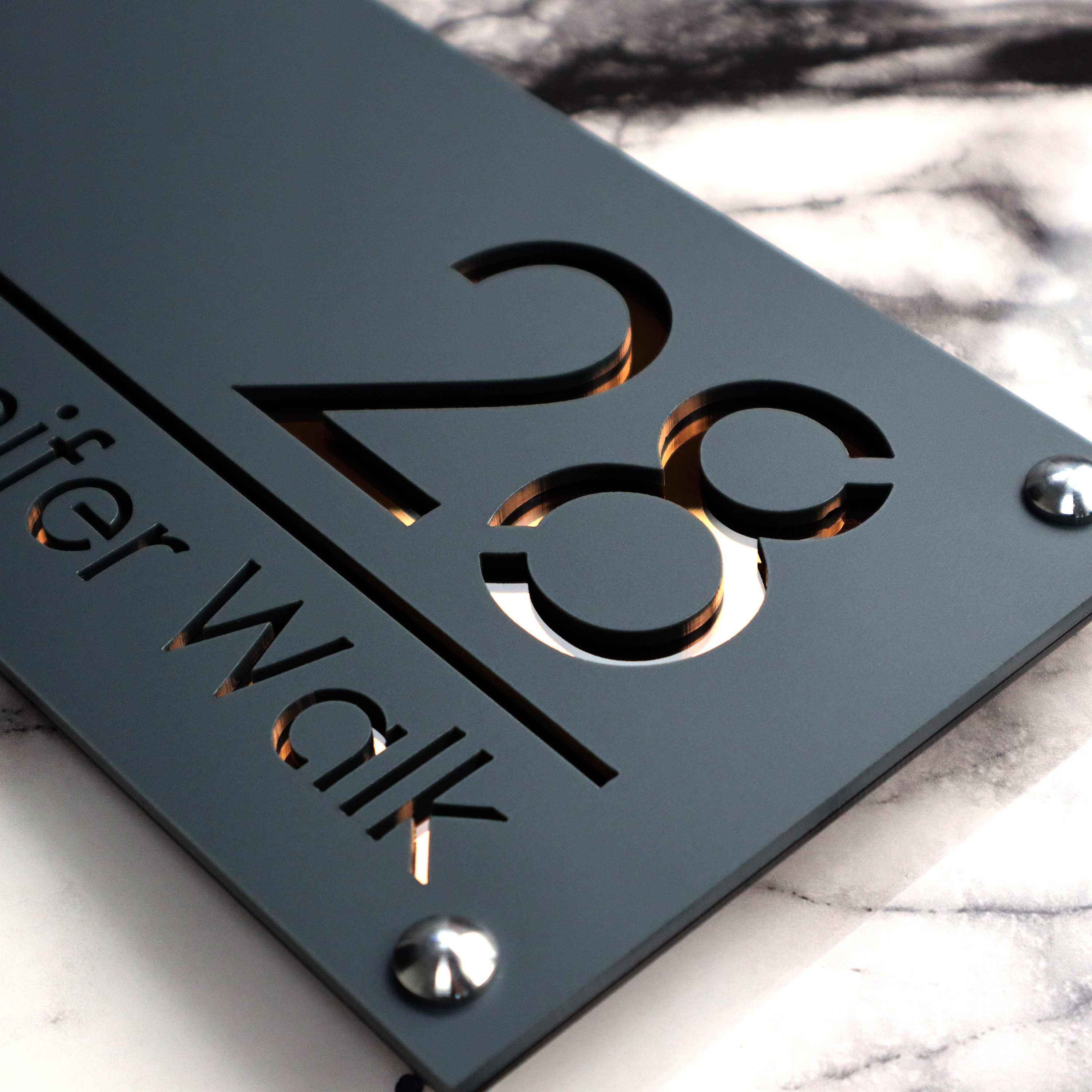 House Wall Plaques UK | Luxe A4 | Contemporary Cut Modern House Number ...