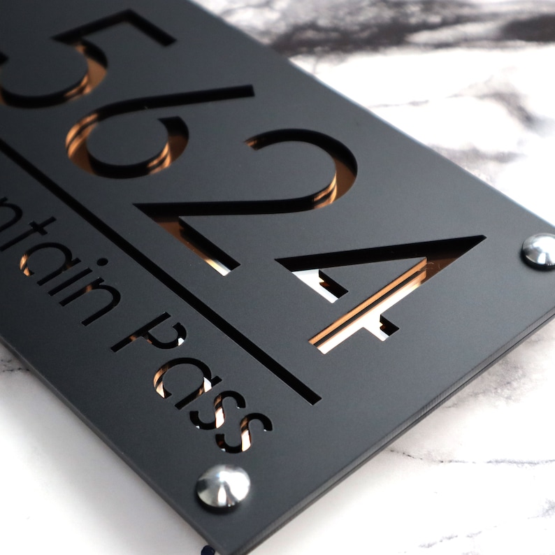 House Wall Plaques UK | Luxe A4 | Beautiful Personalised Wall Address ...